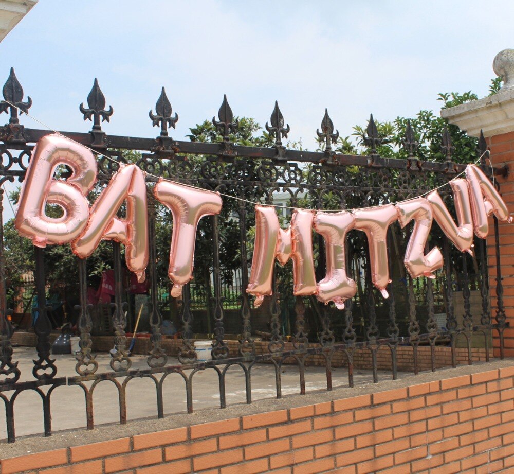 Bat Mitswa Party Decoratie rose goud zilver ballon... – Vicedeal