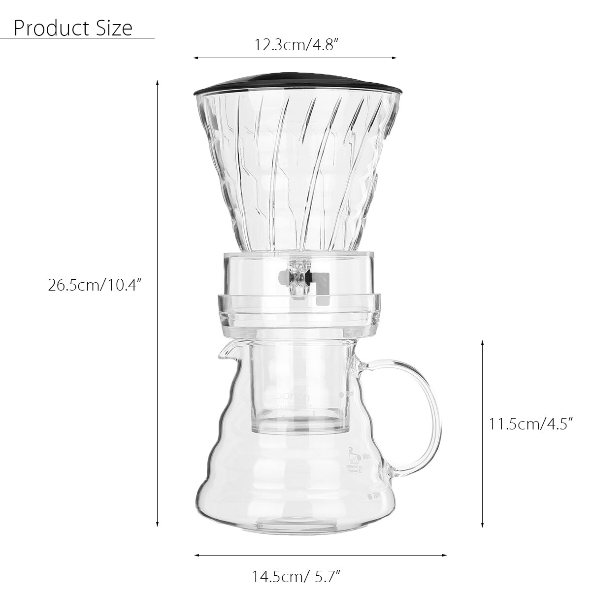 600ml Glass Cold Iced Drip Brew Home Coffee Maker ... – Vicedeal
