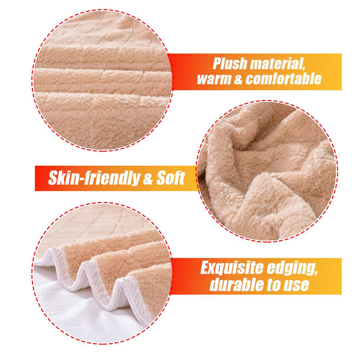 Universal plug 150X70cm plush Electric Therapy Hea... – Grandado