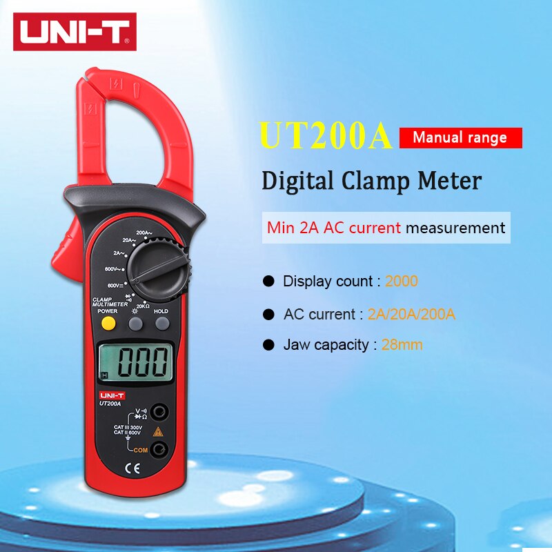 UNI-T UT200A Digital Clamp Meter Multimeter Ohm DM... – Vicedeal