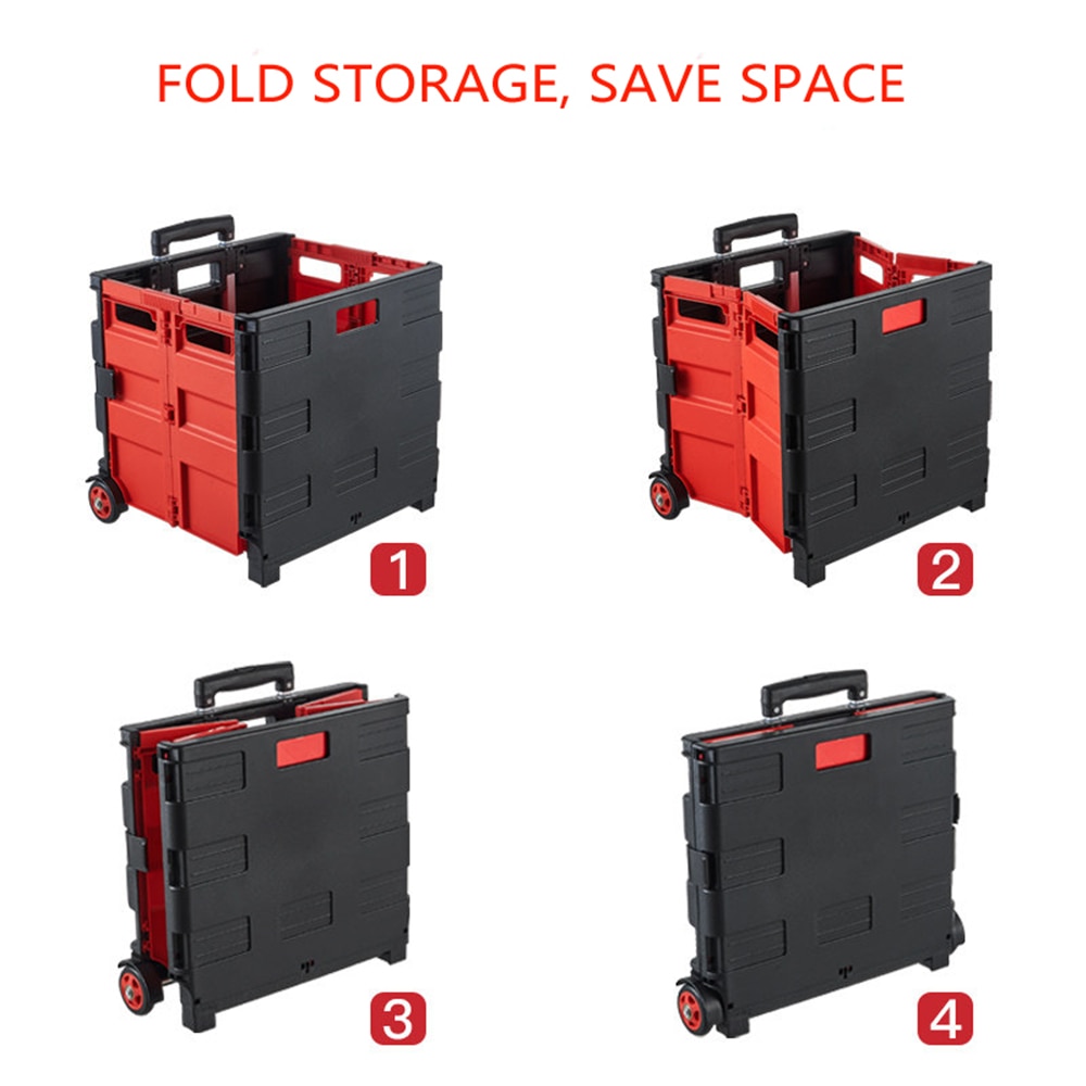 B-LIFE Foldable Utility Cart Folding Portable Roll... – Grandado