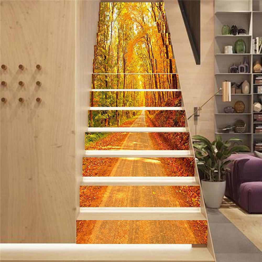 13Pcs/Set PVC Autumn Tree Trail Printing Stair Sti... – Vicedeal