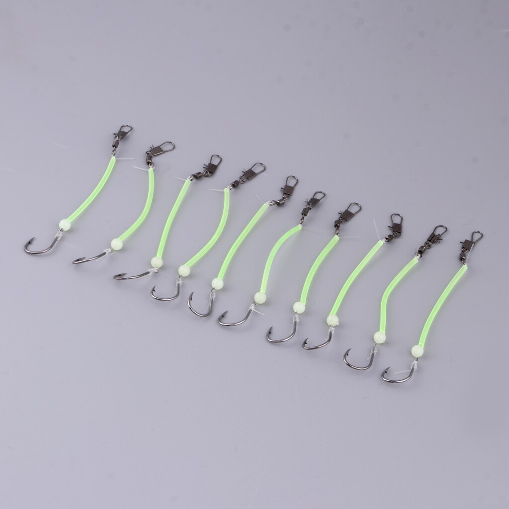 10pcs Sea Fishing Rigs Carp Rigs with Luminous Tub... – Grandado