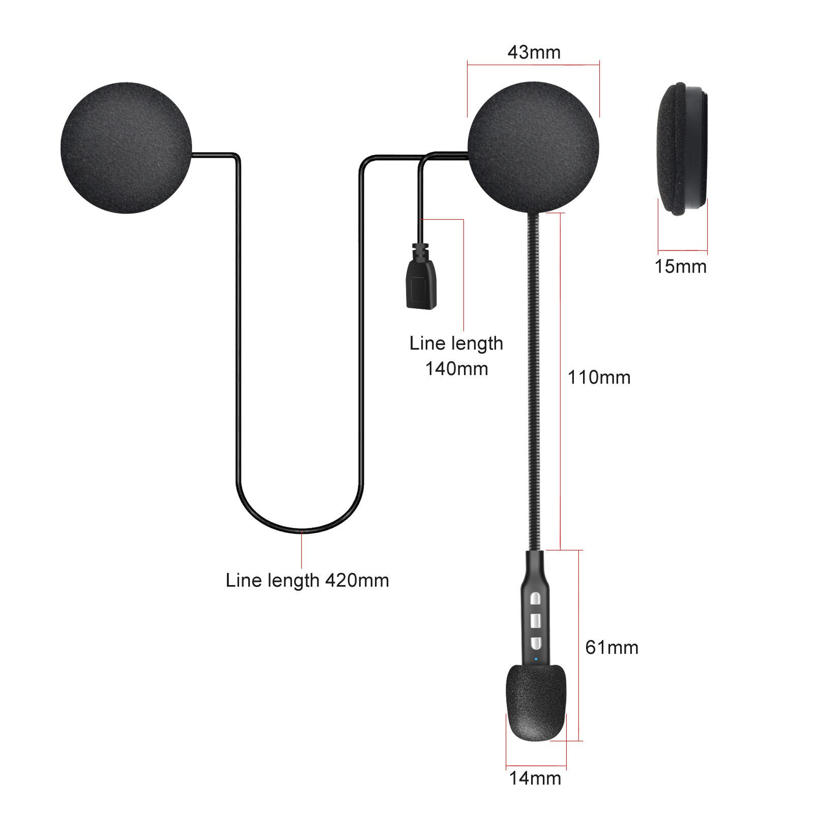 Wireless Motorcycle Helmet Headset Smartphone Anti... – Vicedeal