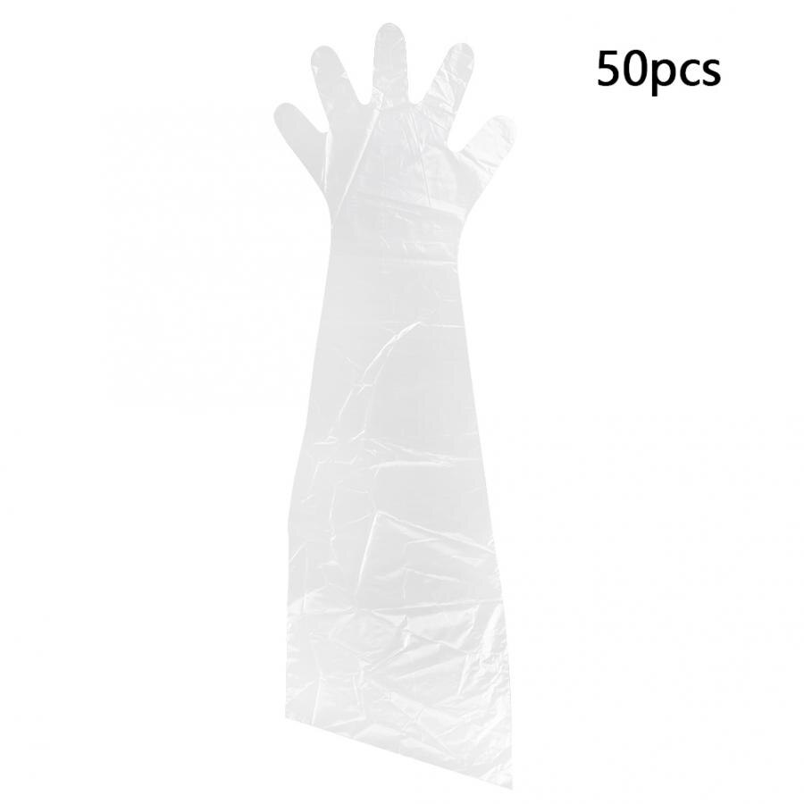 50Pcs Disposable Soft Film Gloves Transparent Long... – Grandado
