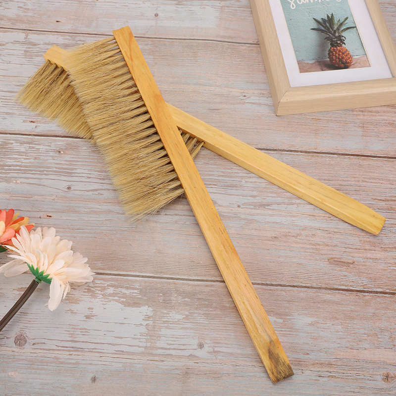 Bee brush double-row bristle beekeeping brush wood... – Vicedeal
