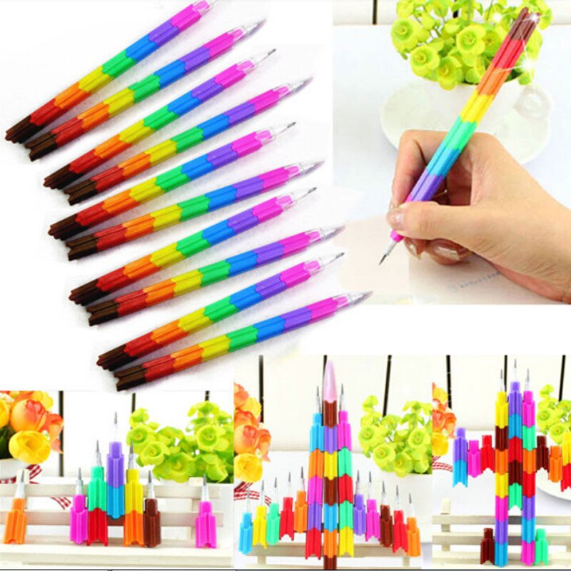 4Pcs Colorful Building Blocks Pencil DIY Pencil No... – Grandado