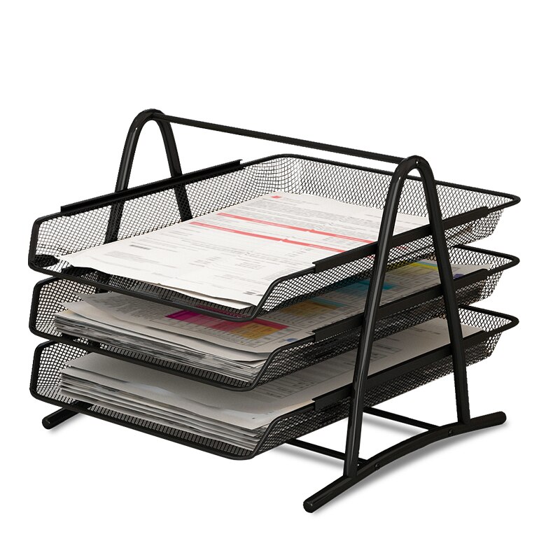 metal grid file shelf multi-functional office desk... – Vicedeal