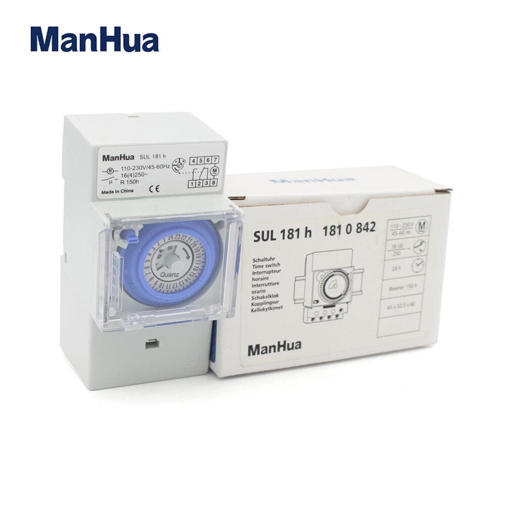 ManHua Din Rail 110-230V 16A SUL181h Mechanical Ti... – Vicedeal