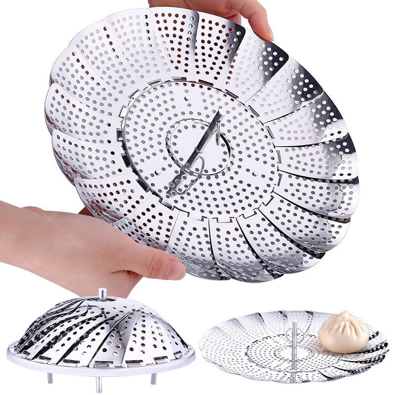 Stainless Steel Telescopic Folding Steamer Lotus F... – Vicedeal