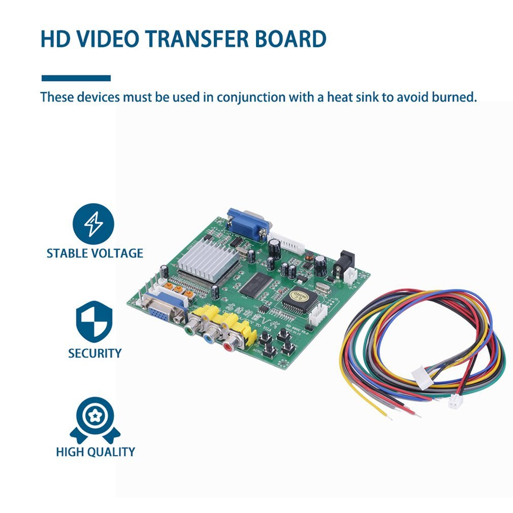 1 Set RGB CGA EGA YUV to VGA HD Video Converter Bo... – Vicedeal