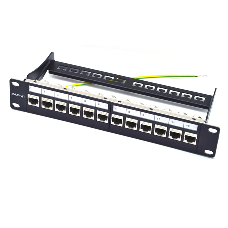 10-Inch 12-Port Blank Patch Panel Rack Installatio... – Vicedeal