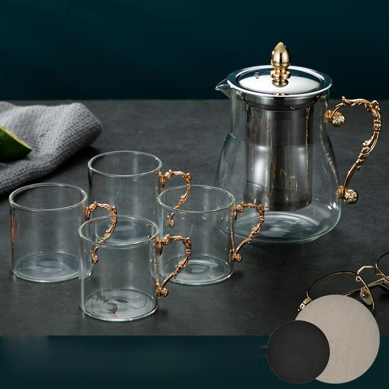 Flower Teapot Set Heat-resistant Glass Ceramics Eu... – Grandado