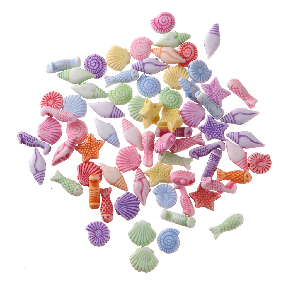 100 stks Gemengde Kleur Acryl Zee Dier Serie Space... – Grandado