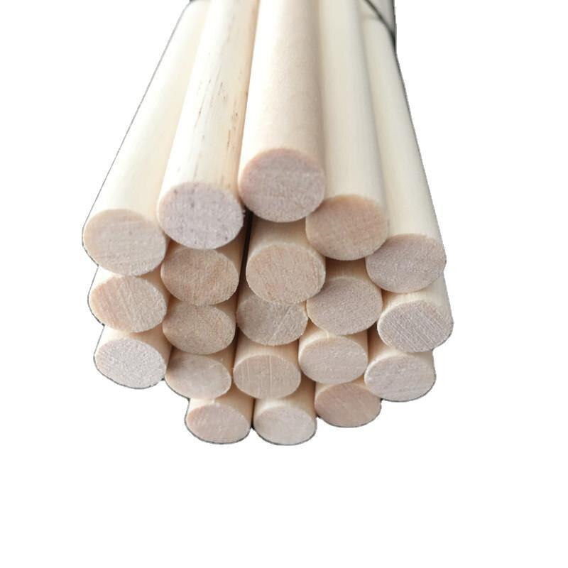 10*Wooden Dowel Rods Unfinished Hardwood Round Dow... – Vicedeal