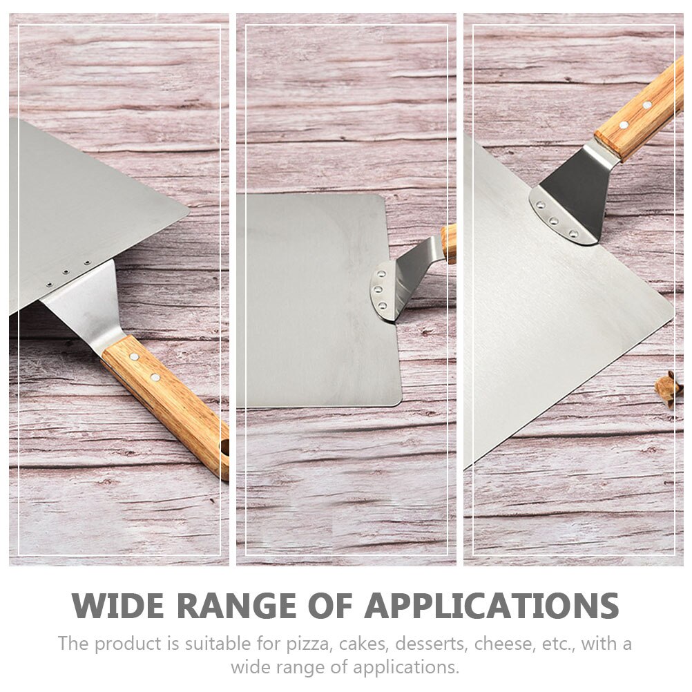 Stainless Steel Pizza Peel Wood Handle Pizza Paddl... – Grandado