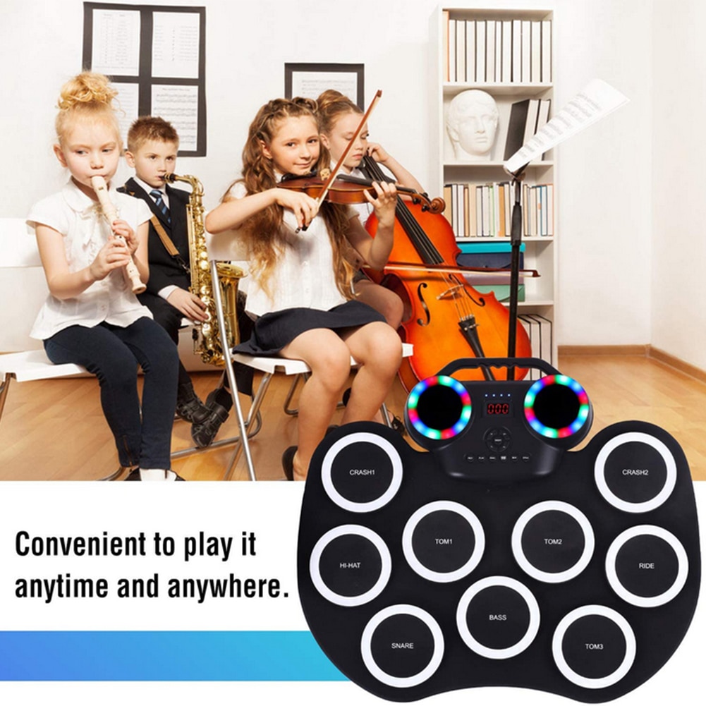 Roll-Up Drum Set Electronic Drum Kit Roll-Up Elect... – Grandado