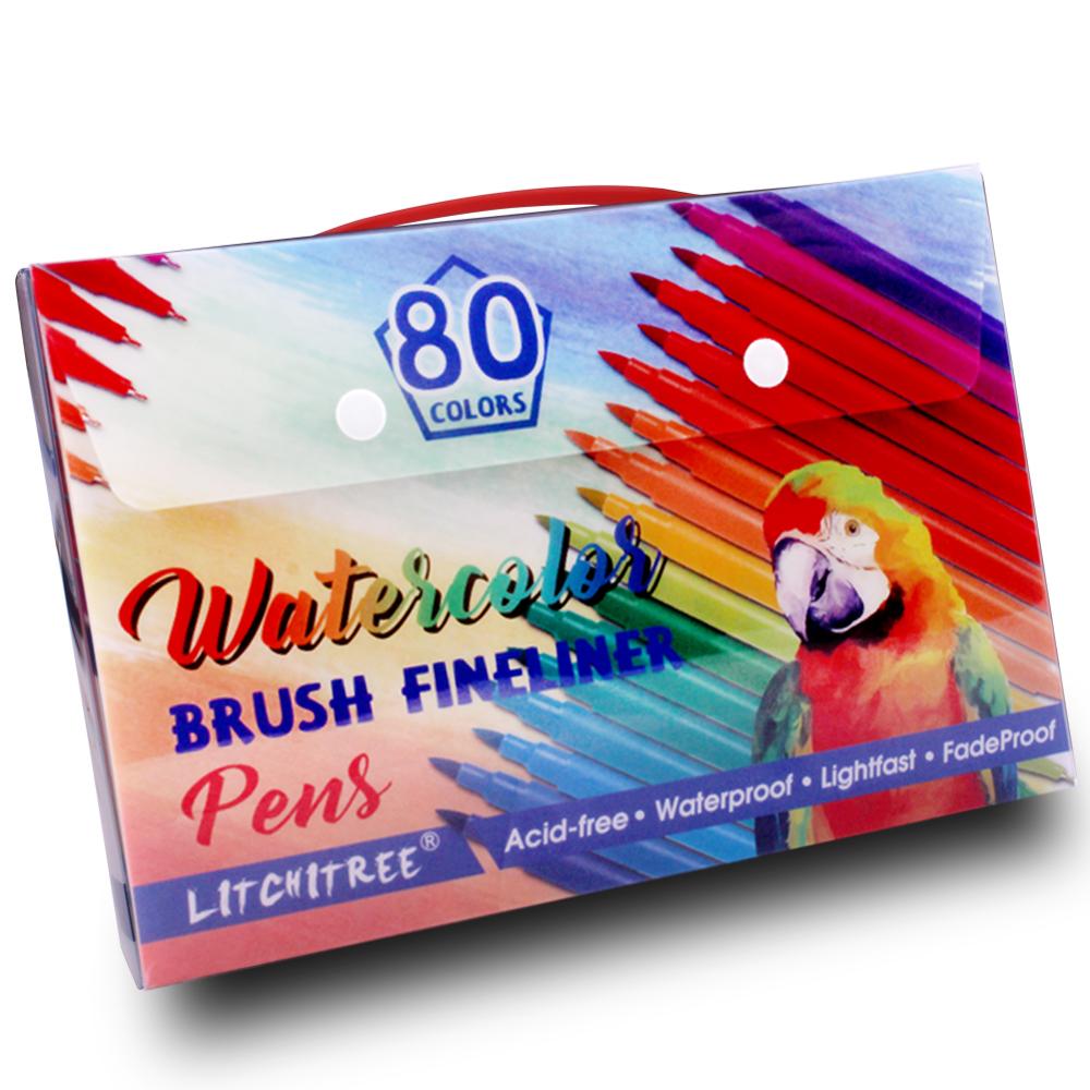 80/120 Dual Tip Brush Pens Fineliner Pens Felt Tip... – Grandado