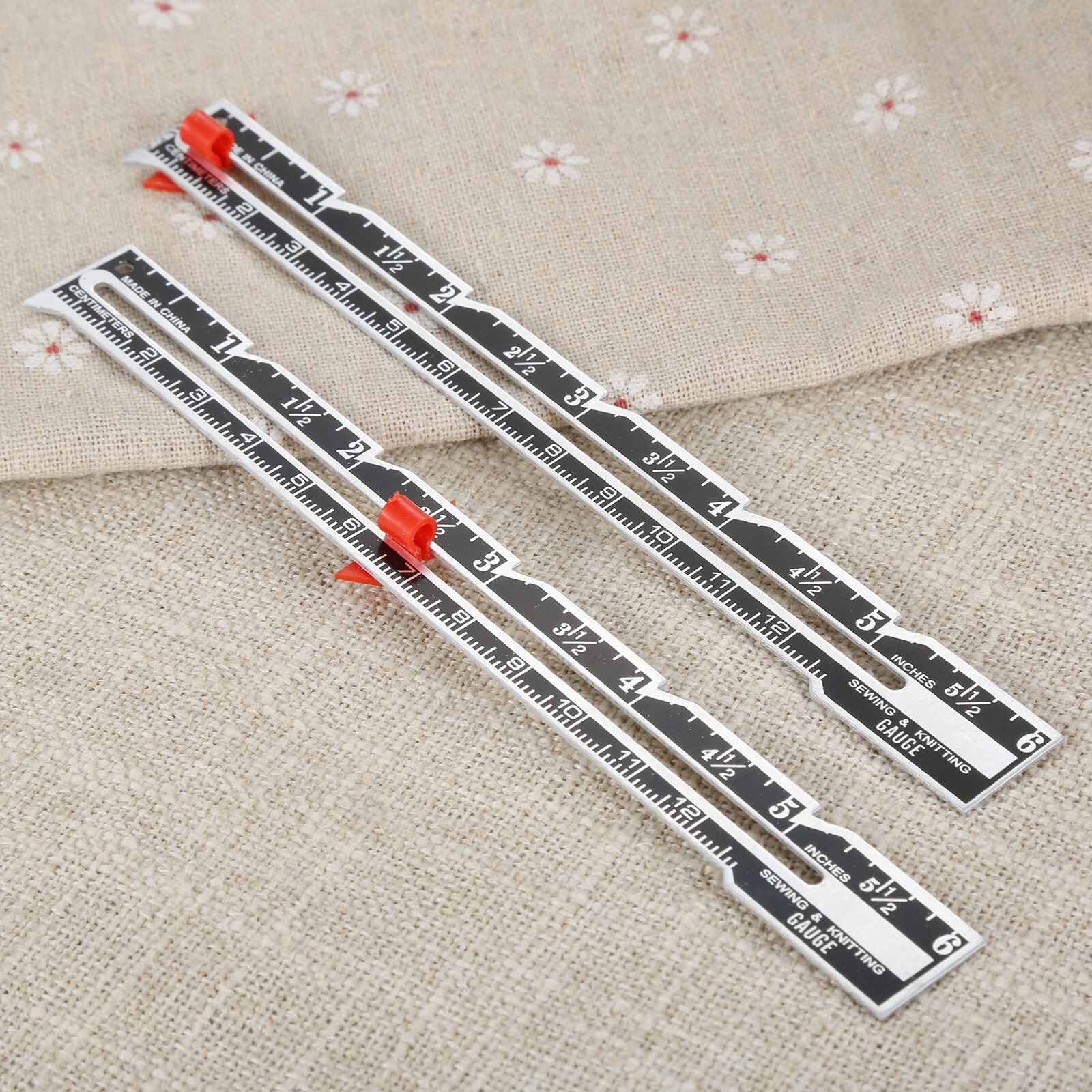 2Pcs Naaien Gauge 15Cm Naad Meet Tool Metal + Plas... – Grandado