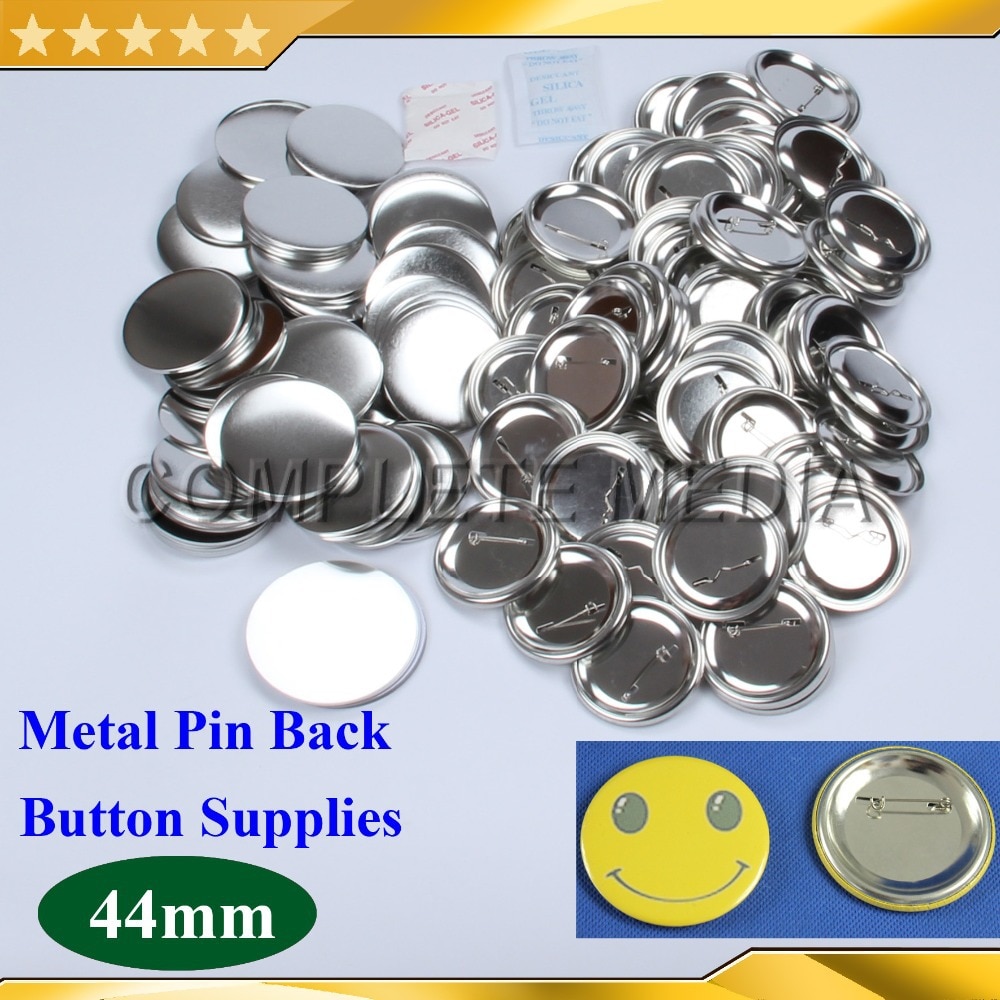 100Sets 1-3/4 "44mm Pin Zurück Metall Buttons Tast... – Vicedeal