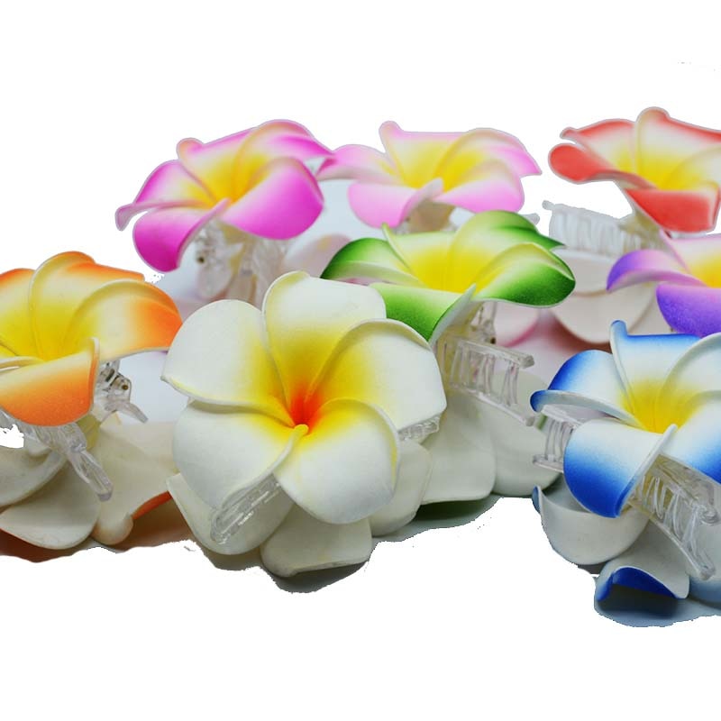 Mix color 7cm Foam hawaiian plumeria with claw Art... – Vicedeal