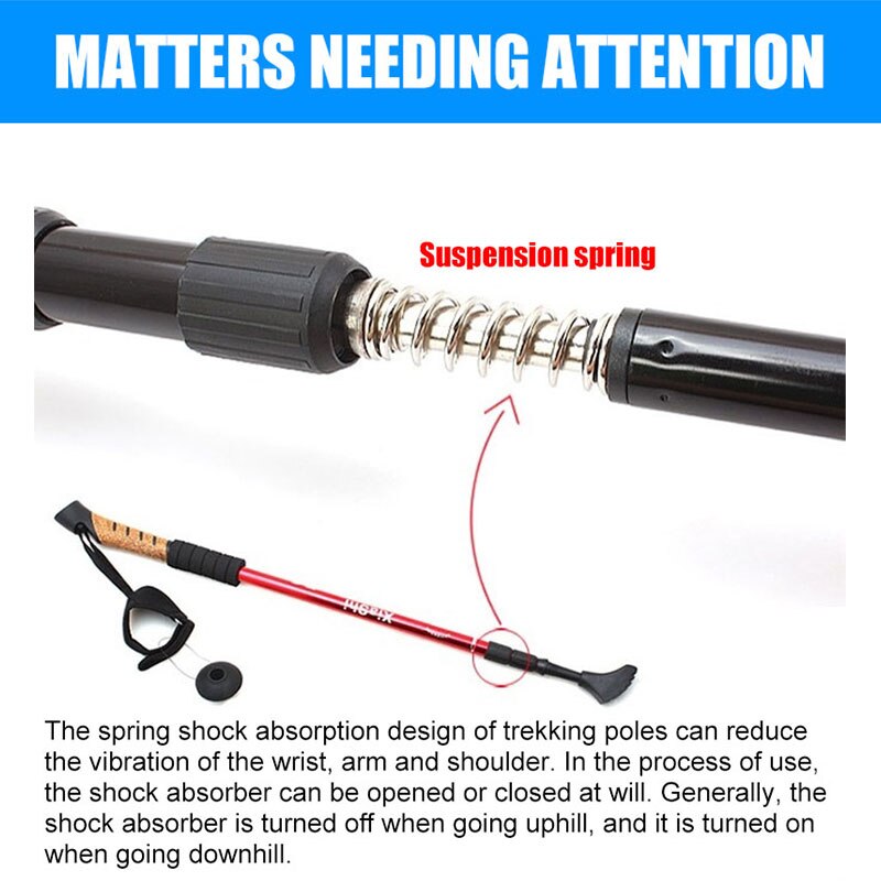 2Pcs Nordic Anti Shock Walking Mountaineering Pole... – Vicedeal