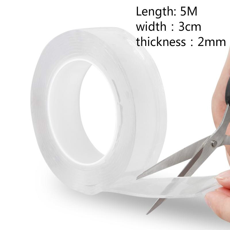 Transparent nano-tape Washable Reusable Double-Sid... – Vicedeal