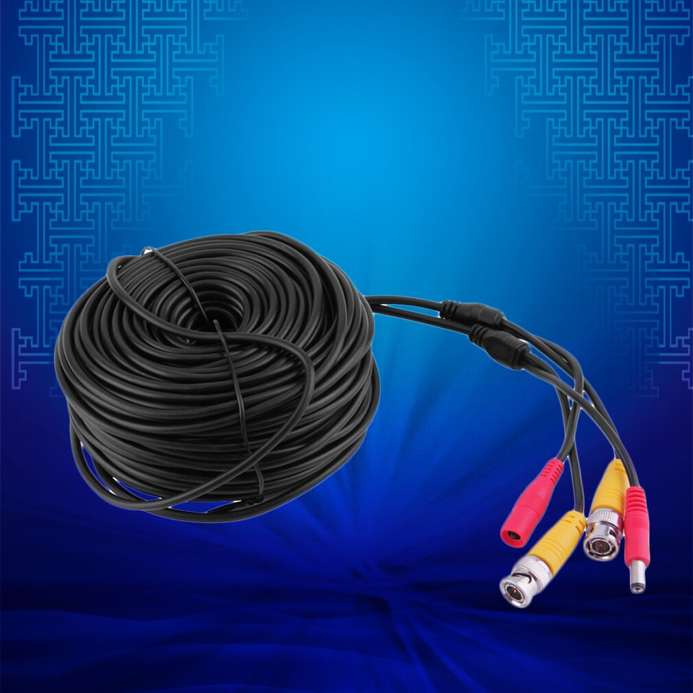 Black 30m BNC CCTV Video Power Cable CCD Security ... – Vicedeal
