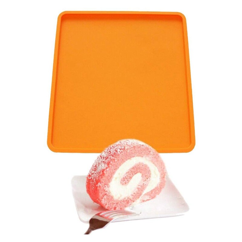 2 Pcs Swiss Roll Cake Mat Flexible Baking Tray Sil... – Grandado