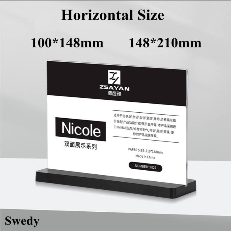 A6 100X148Mm Dubbelzijdig Acryl Poster Menu Holder... – Vicedeal