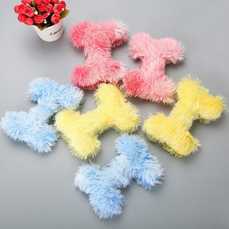 Dog Plush Bone Dog Toy For Dogs Pet Cute Solid Col... – Grandado