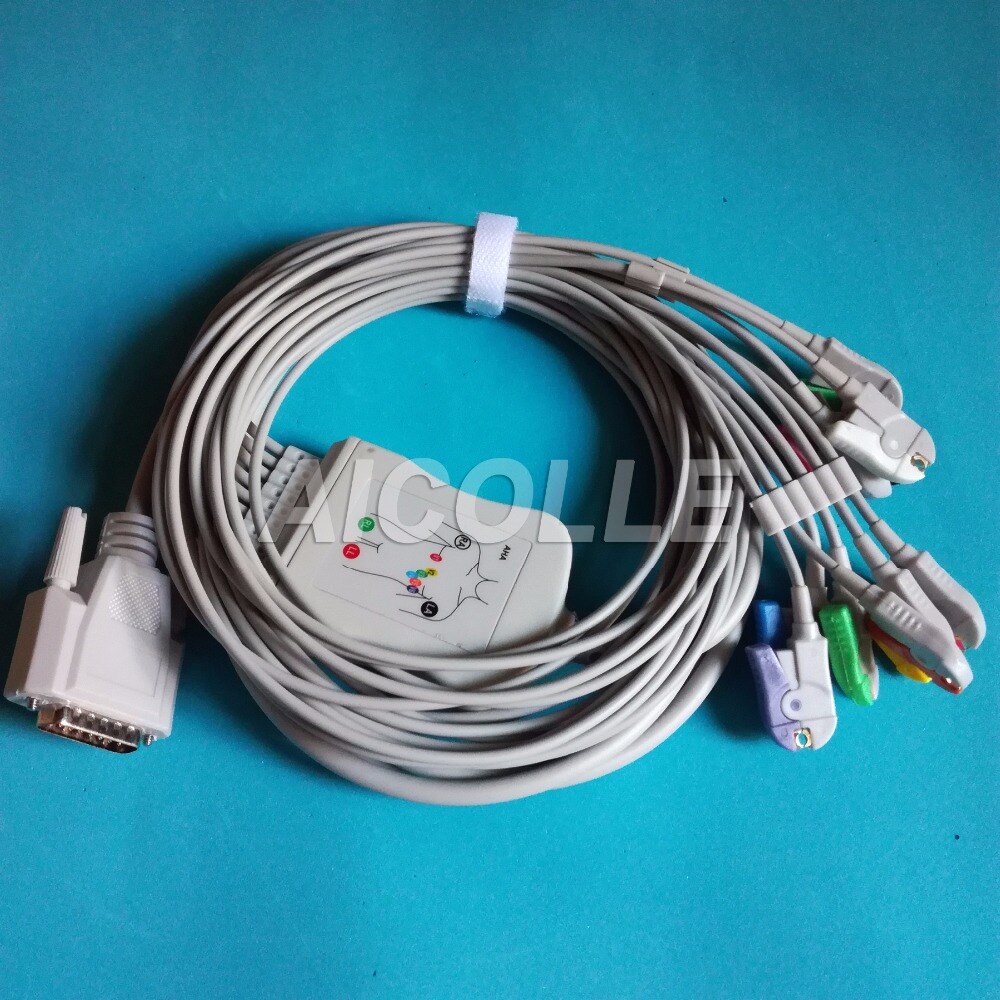 COMEN 15pin connector EKG cable 10 lead ecg cable ... – Vicedeal