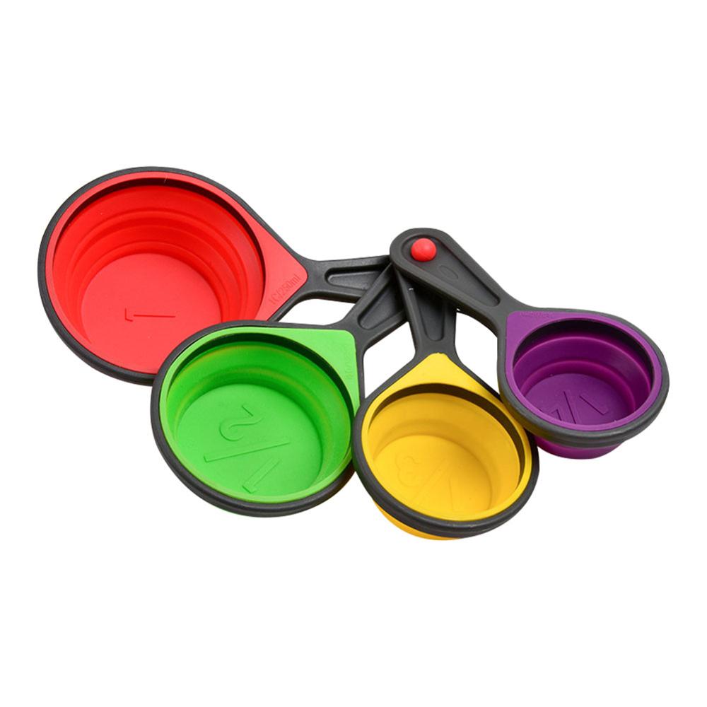 4pcs/set Folding Silicone Measuring Set Grain Flou... – Grandado