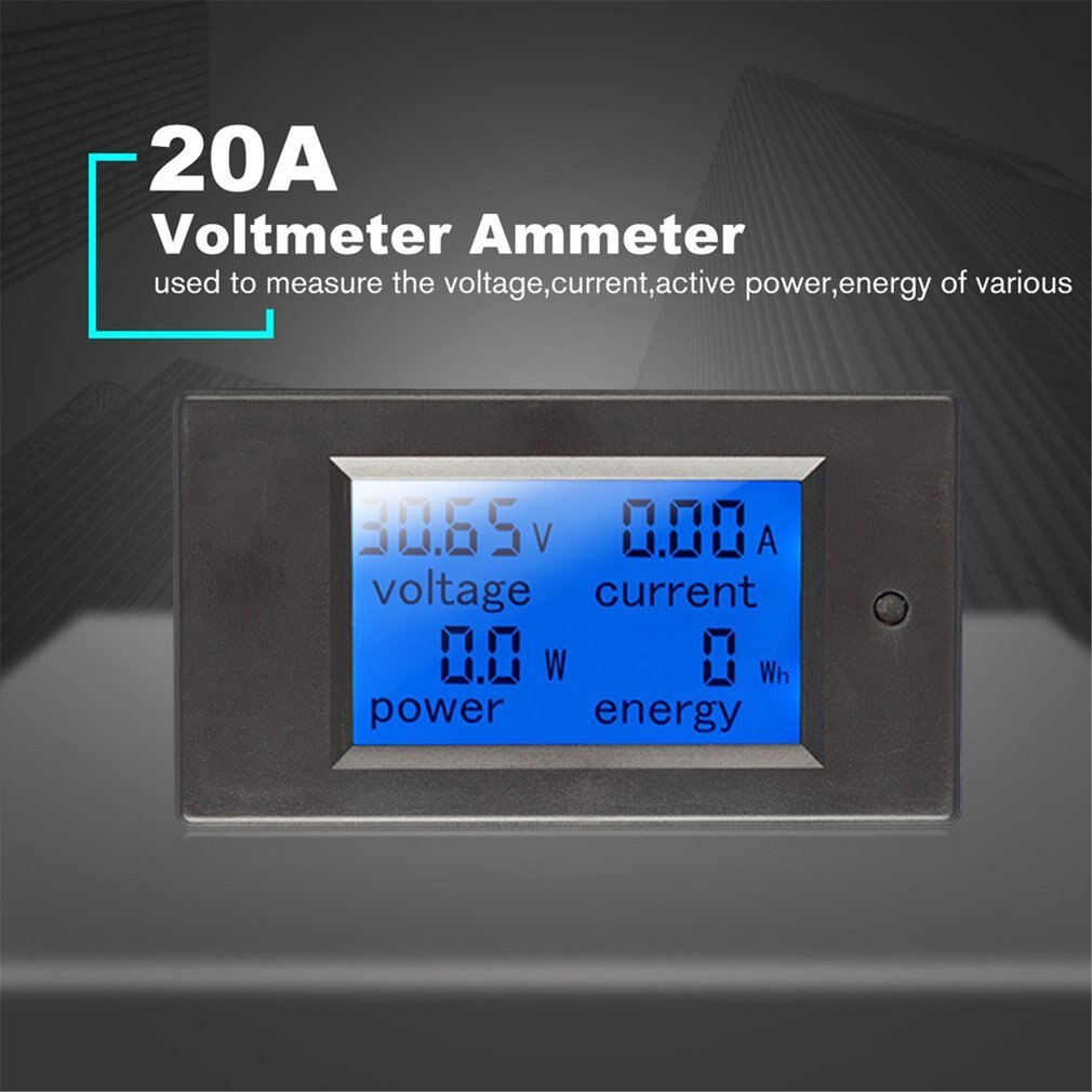 Digital Power Energy Meter DC Voltmeter Ammeter Wa... – Grandado