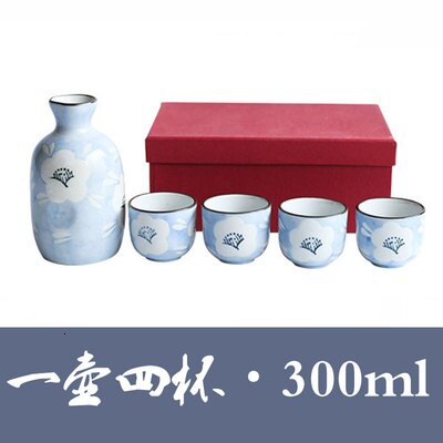 Japanese style ceramic sake bottle set Chinese ant... – Grandado