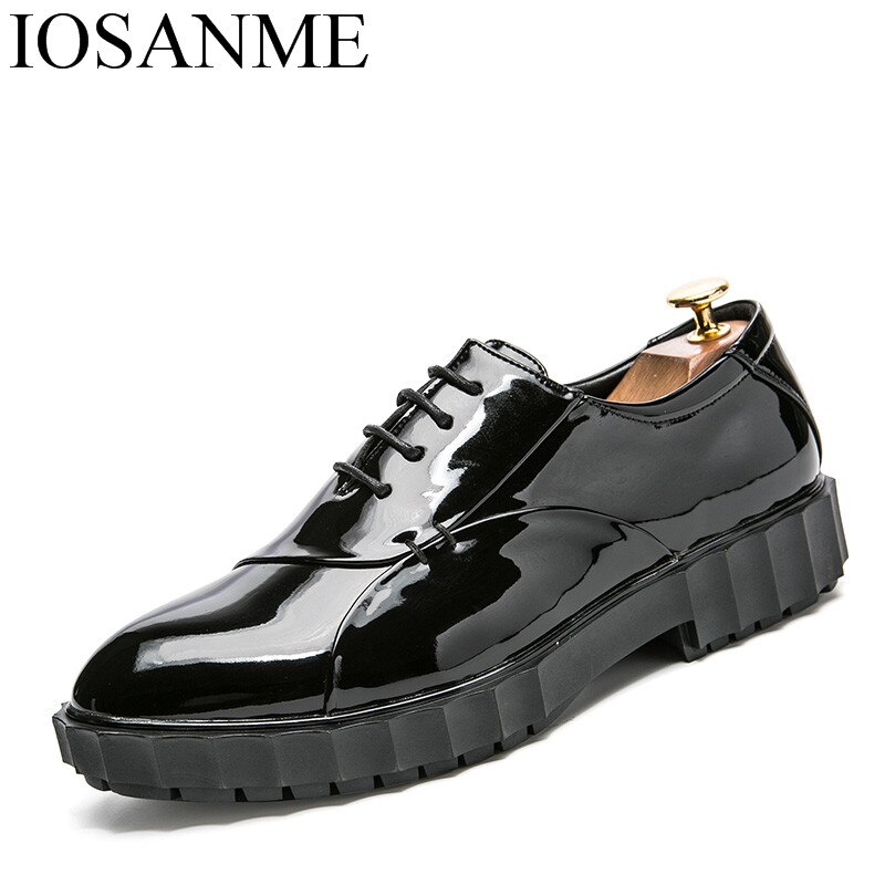 cool camouflage platform patent leather men shoes ... – Grandado