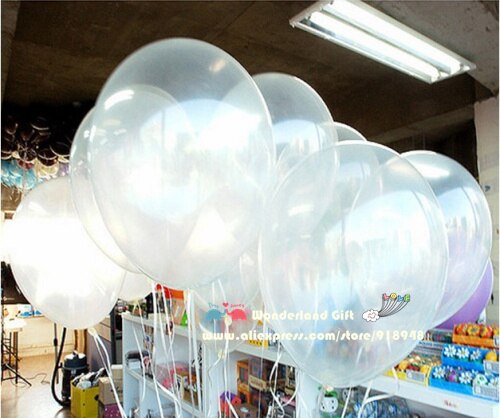 10inch 100pcs/lot clear transparent balloons/Round... – Grandado