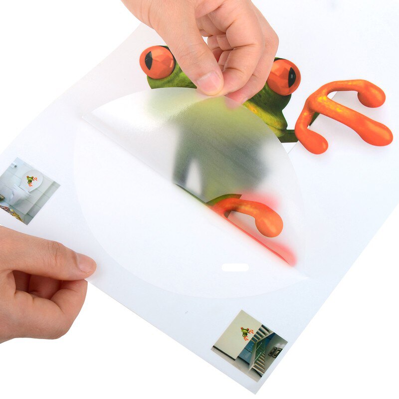 Crazy Green Frog Shore Wall Car Bathroom Toilet Se... – Grandado