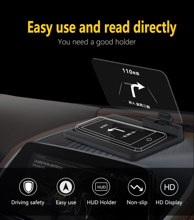 WiiYii Universal- H6 Auto HUD Kopf hoch Anzeige Pr... – Grandado