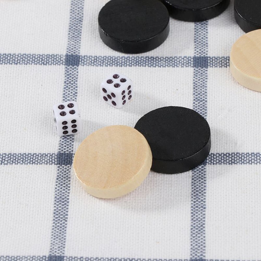 30pcs Wooden Draughts Checkers Backgammon Chess Pi... – Vicedeal