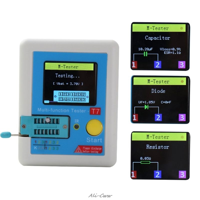 LCR-T7 Transistor Tester TFT Diode Triode Capacita... – Grandado