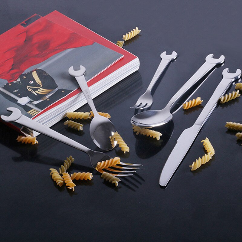 Wrench Shape Fork Spoon Stainless Steel Steak Knif... – Grandado