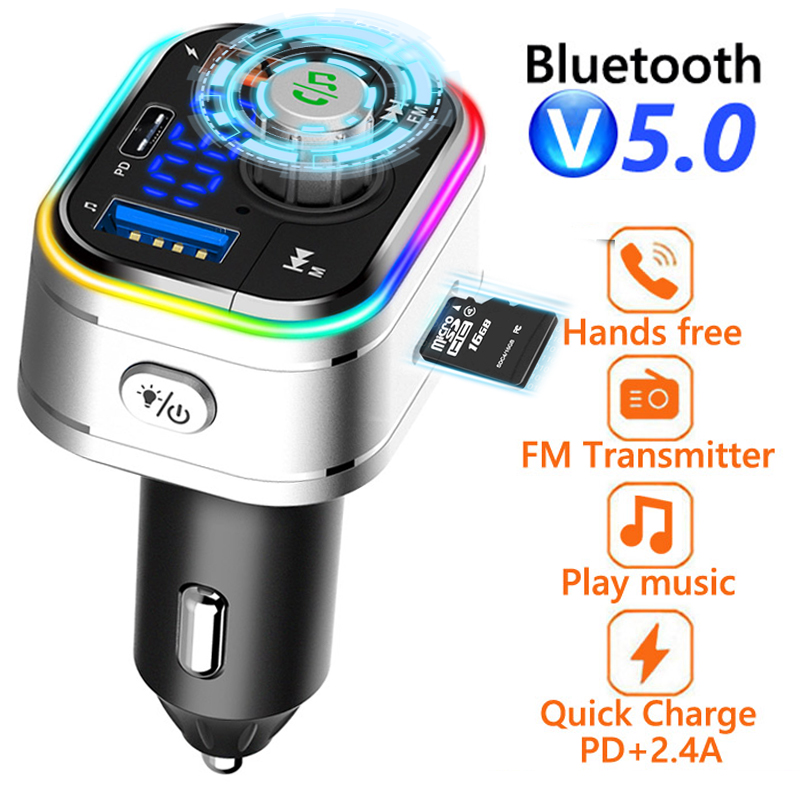 Draadloze Fm-zender Auto MP3 Speler Usb Type-C Pd ... – Grandado