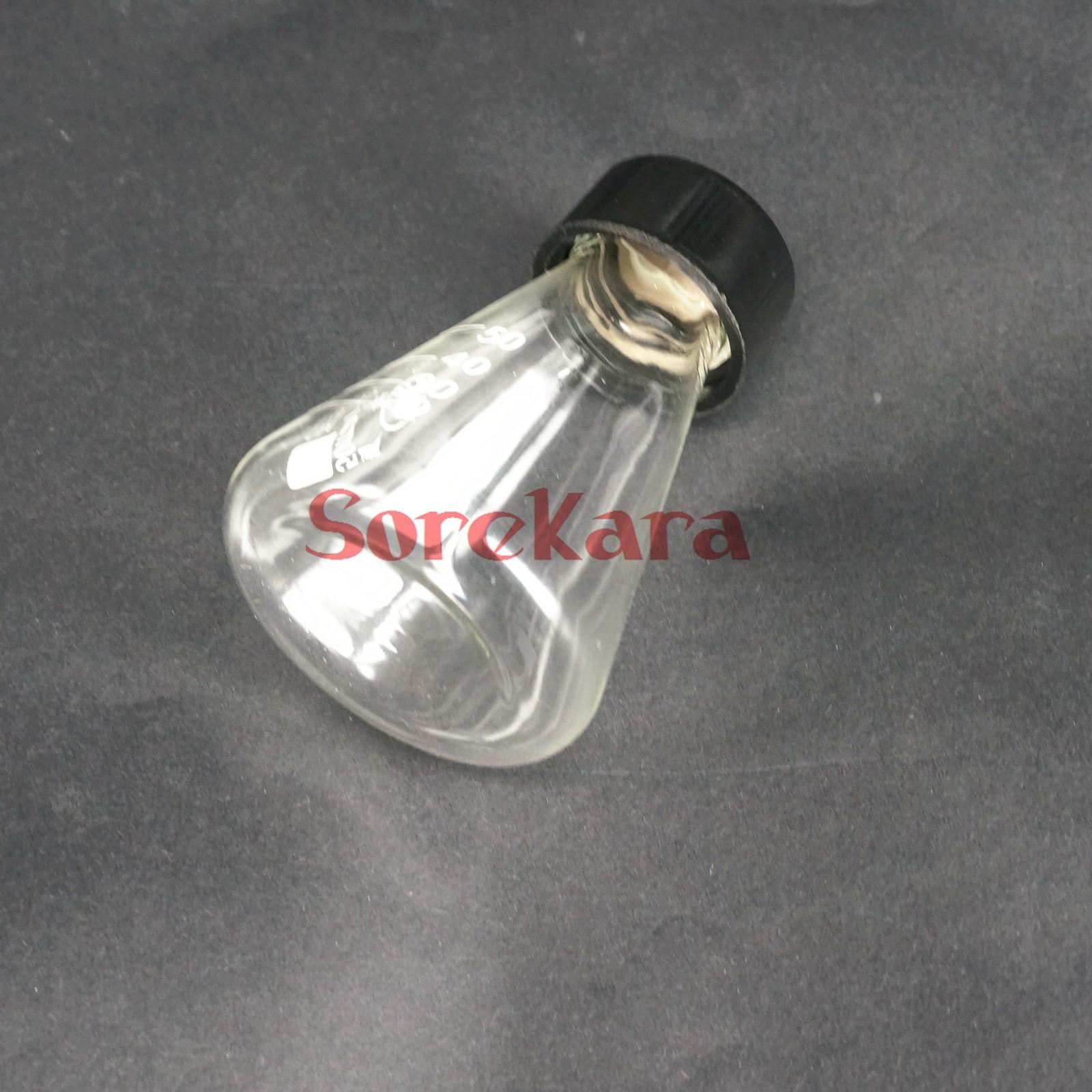 50ml Borosilicate Glass Conical Erlenmeyer Flask W Vicedeal