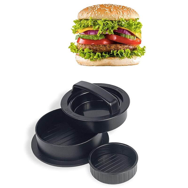 2 Sets of 3 in 1 Hamburger Machine Hamburger Press... – Vicedeal