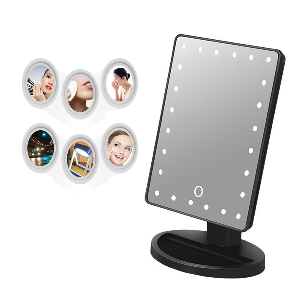 22 LED Verlichting Touch Screen Make-Up Spiegel Ta... – Grandado