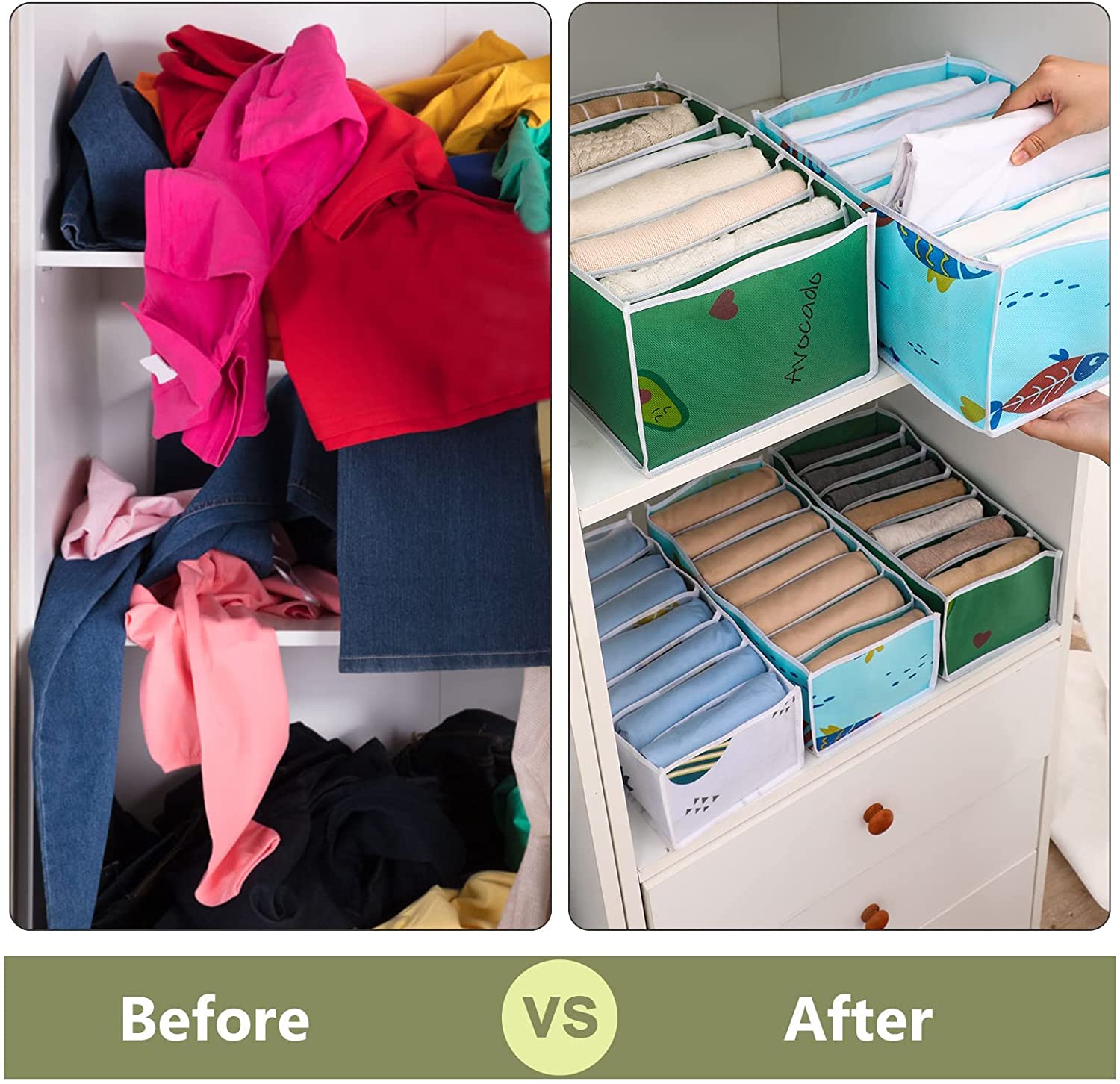 Clothes Organizer for Folded Clothes Large Capacit... – Grandado