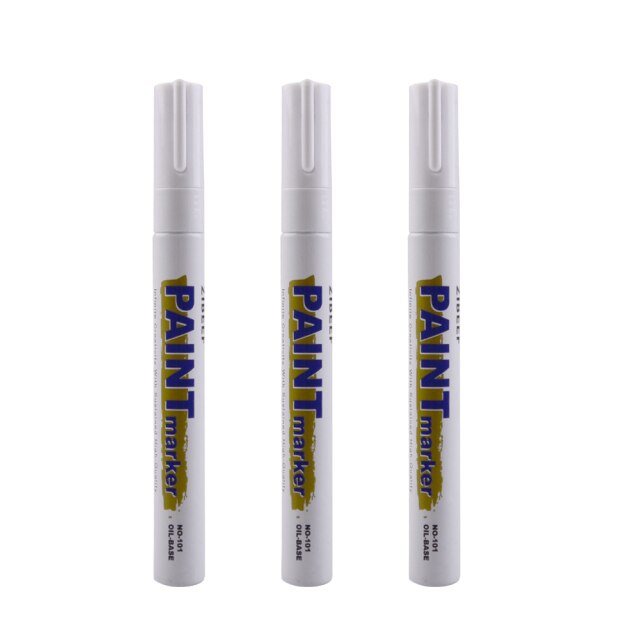 3Pcs Auto Witte Band Verf Markers Waterdichte Perm... – Grandado