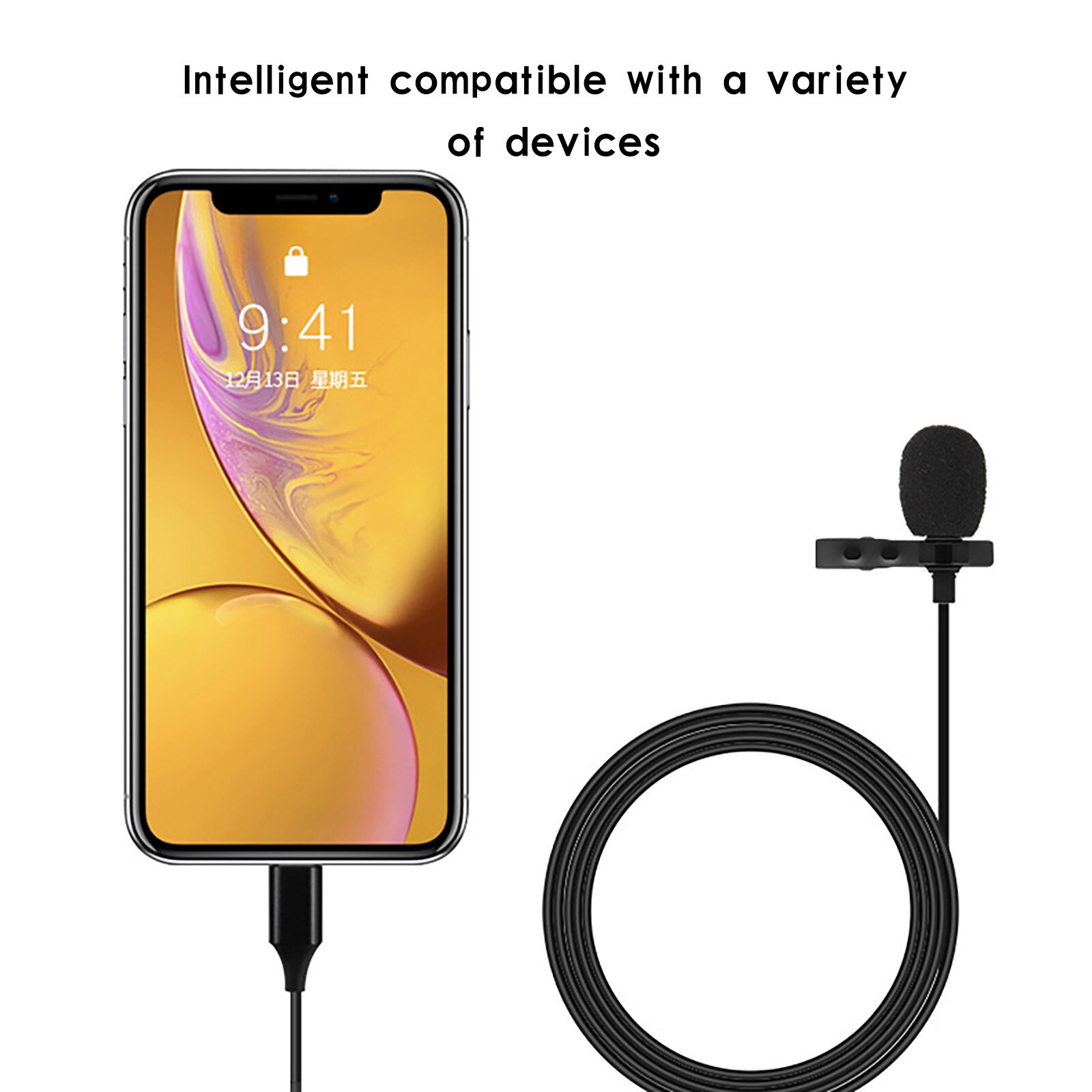 Usb Type C Microfoon Clip Tie Kraag Voor Mobiele T... – Vicedeal