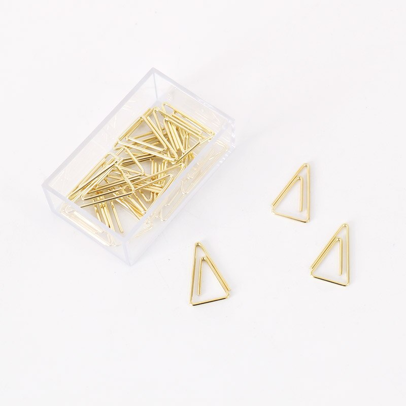 Clip de papel de Triángulo Dorado, alfiler de Meta... – Grandado